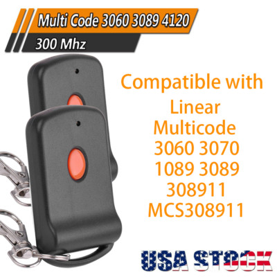 For Linear 10 Dip Switch Garage Door Remote Transmitter MultiCode 3060 ...