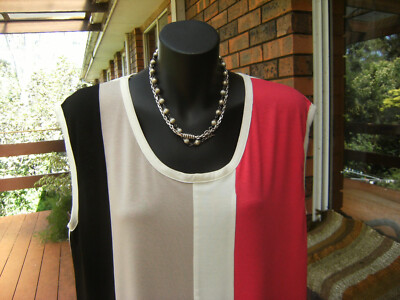 Threadz Australia sleeveless top with assymetric hem size L/14 | eBay