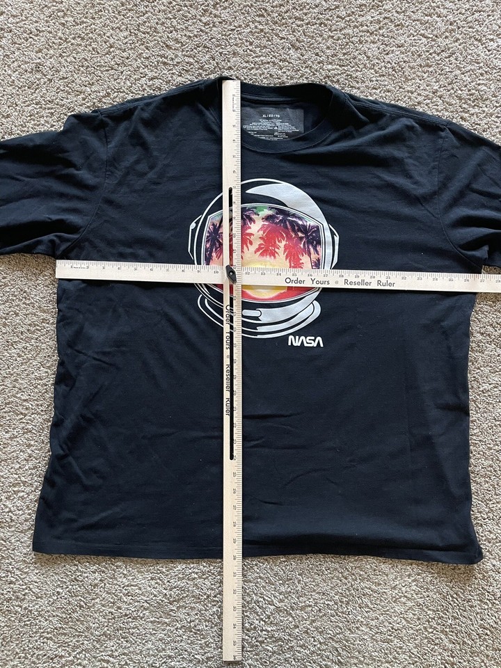 Mad Engine T shirt Mens XL Black NASA Astronaut Long Sleeve Crew Neck ...