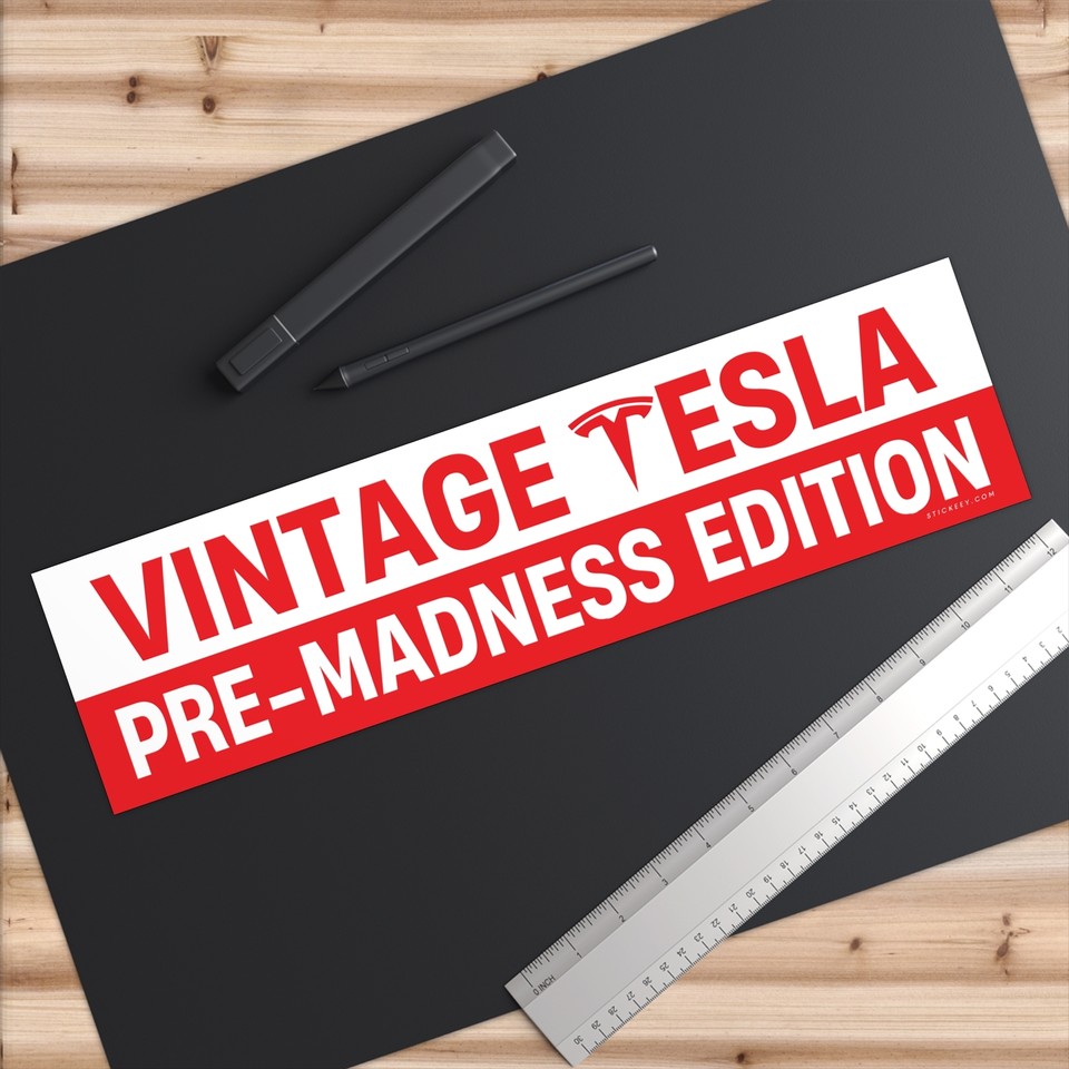 Vintage Tesla Pre-madness Edition Bumper sticker | eBay