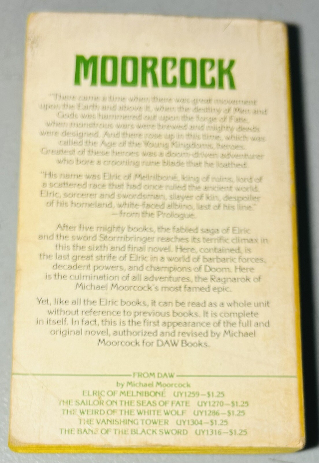 Stormbringer by Moorcock Michael First DAW Paperback Edition for sale ...