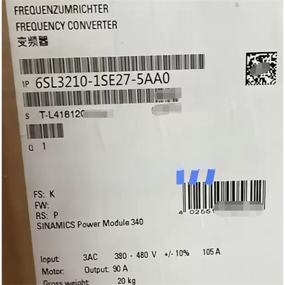 New Siemens 6SL3210-1SE27-5AA0 S120 converter Power Module 6SL3 210 ...