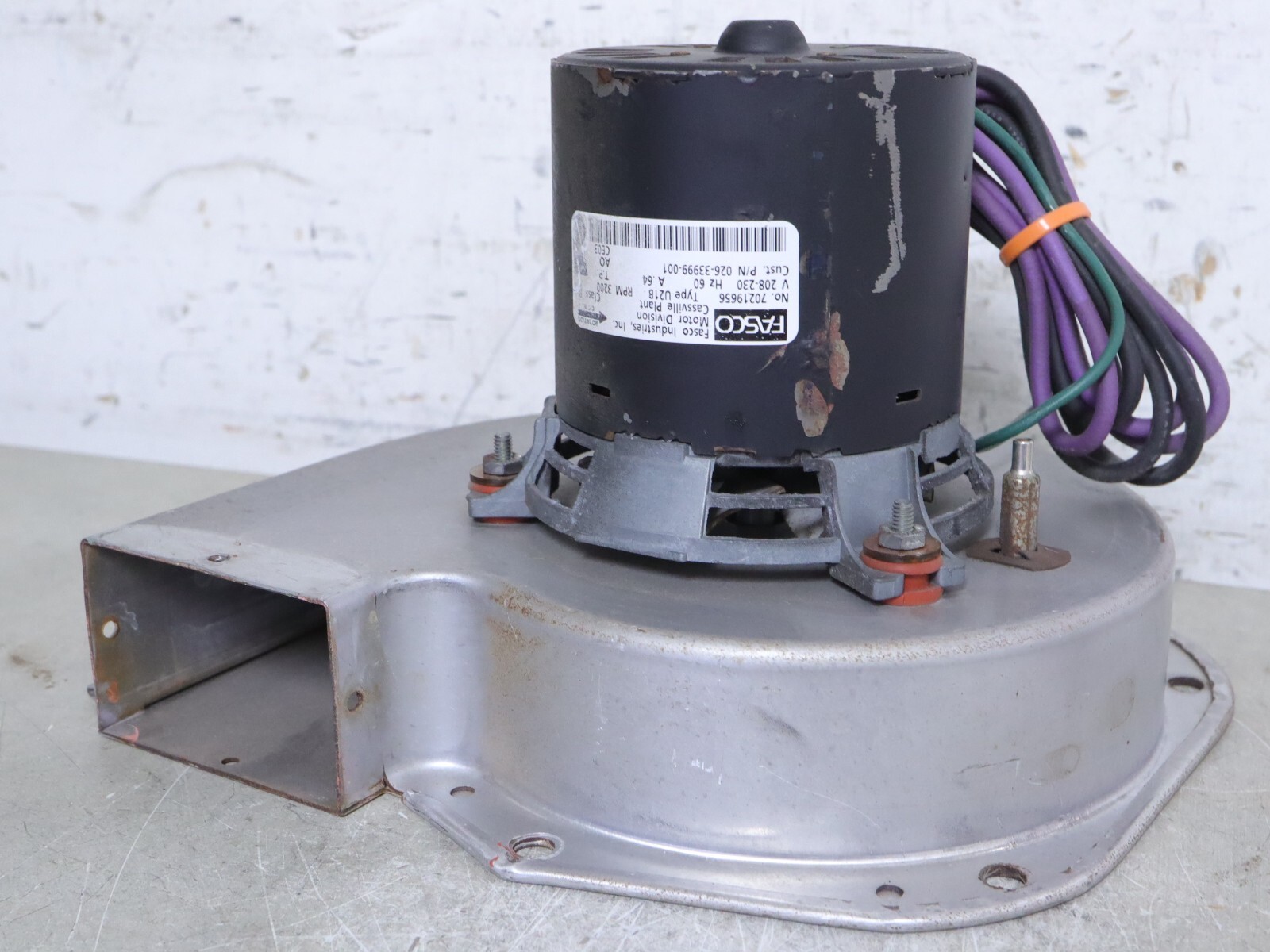 FASCO 7021-9656 Furnace Draft Inducer Blower Motor Assembly 8981 ...