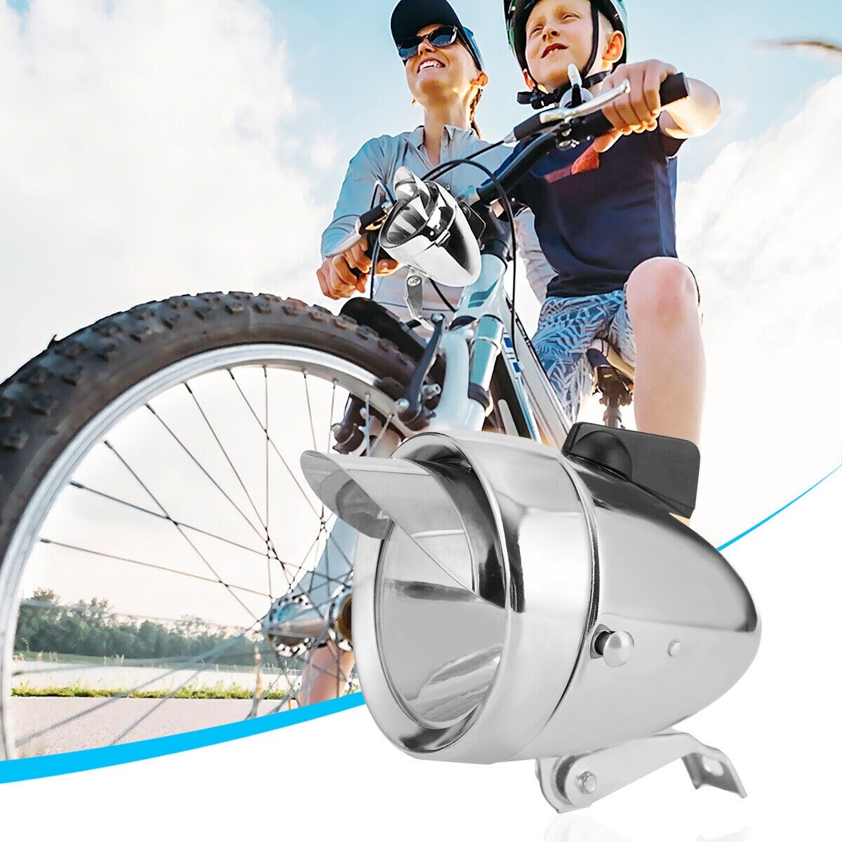 Bicycle Headlight Retro Classic Chrome Vintage Bike Headlight - LED ...