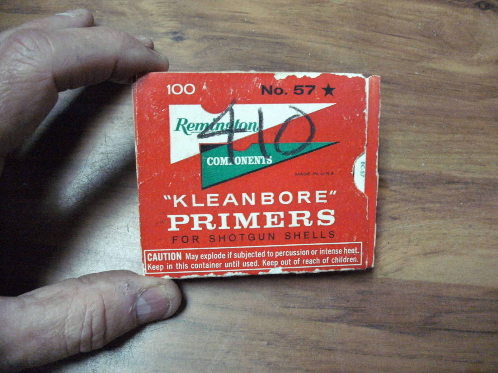 Vintage Remington No.57 "Kleenbore" Primers For Shotgun Shells, Red Box ...