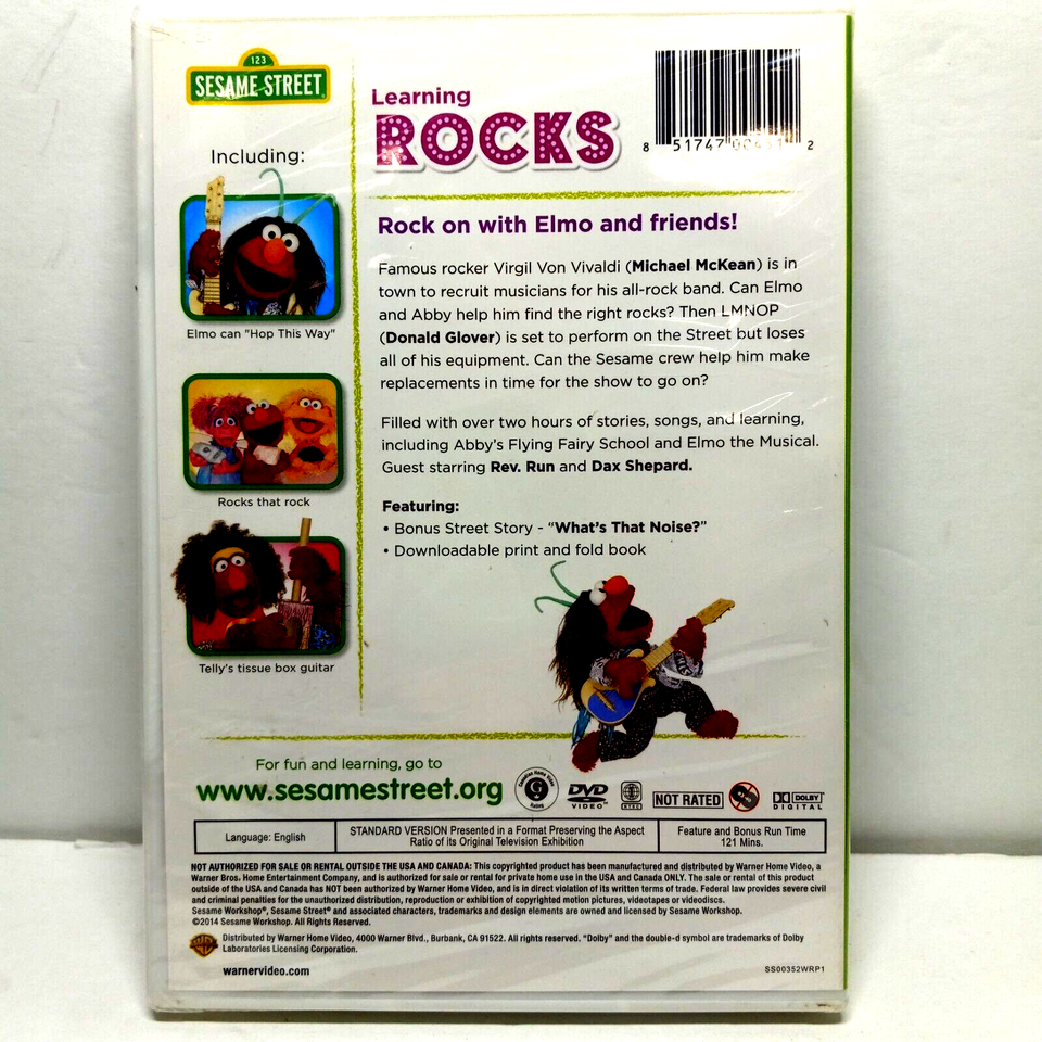 Sesame Street (DVD) Learning Rocks Warner Bros. (New Sealed) | eBay