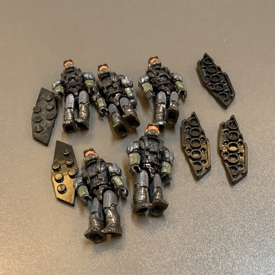 RARE 5X HALO Mega Bloks Construx Building Figure UNSC Elite SPARTAN COD ...