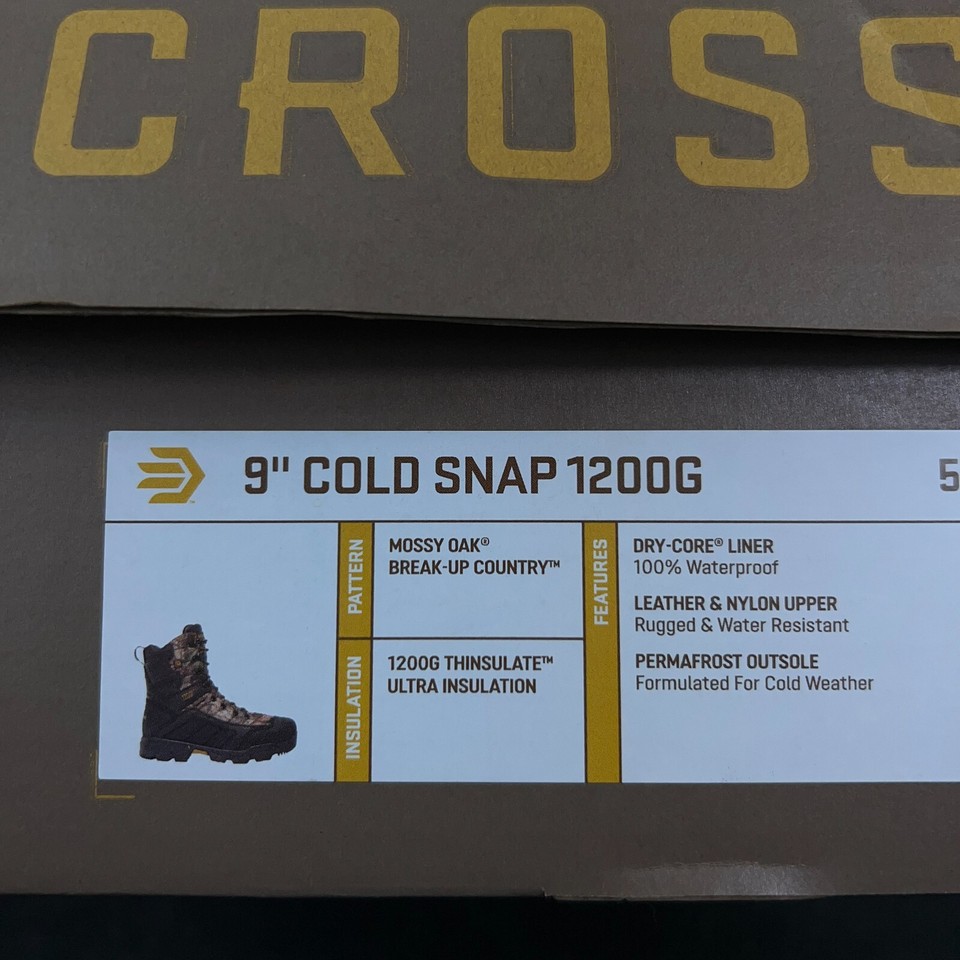 Lacrosse Cold Snap Boots men 13 Wide 9" Mossy oak Break-up 1200G HUNT ...