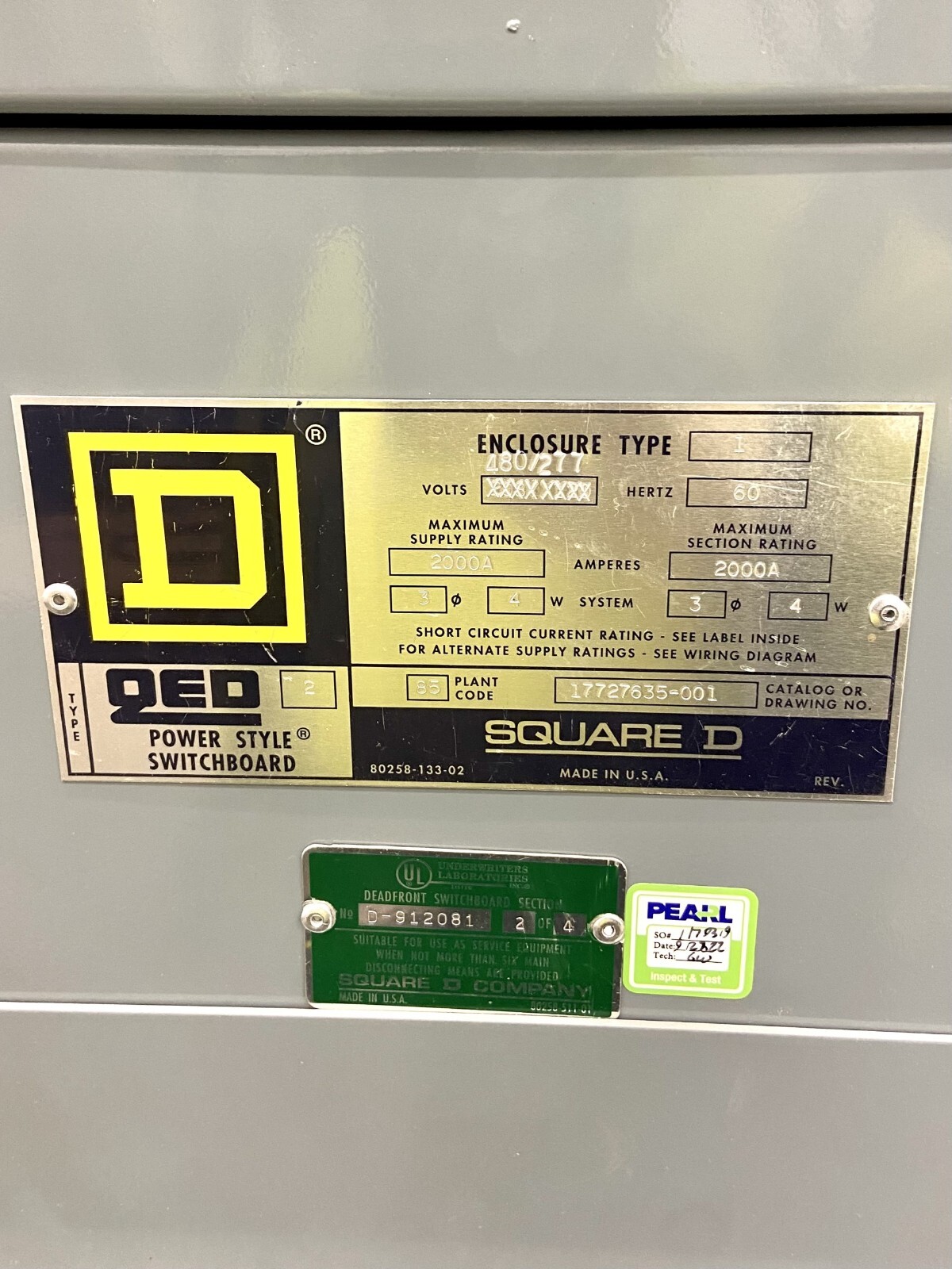 2000-amp Square D QED 2 Switchboard Main Breaker | eBay