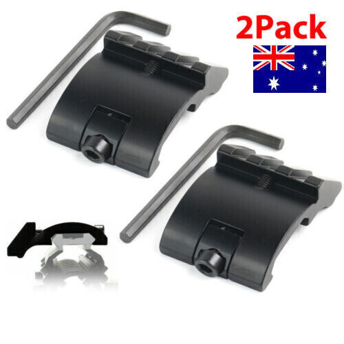 2X 45 Degree Low Offest Angle Picatinny Rail Mount 20MM For Scope Light ...