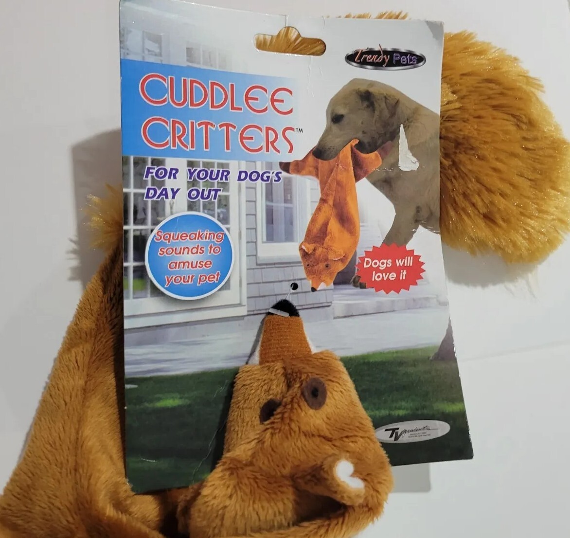 Cuddlee Critters Shades of Brown 23" Squirrel with Squeaky Light Weight ...