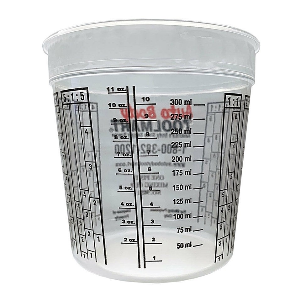 100ct Auto Body Toolmart Plastic Spray Paint Mixing Cups Pint with ...
