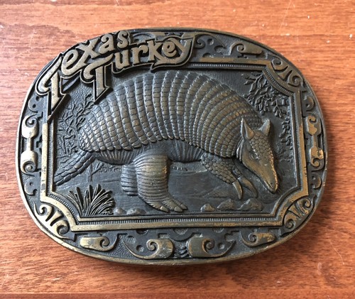 Armadillo Belt Buckle Texas Turkey Vintage 70s Award Design Medals ...