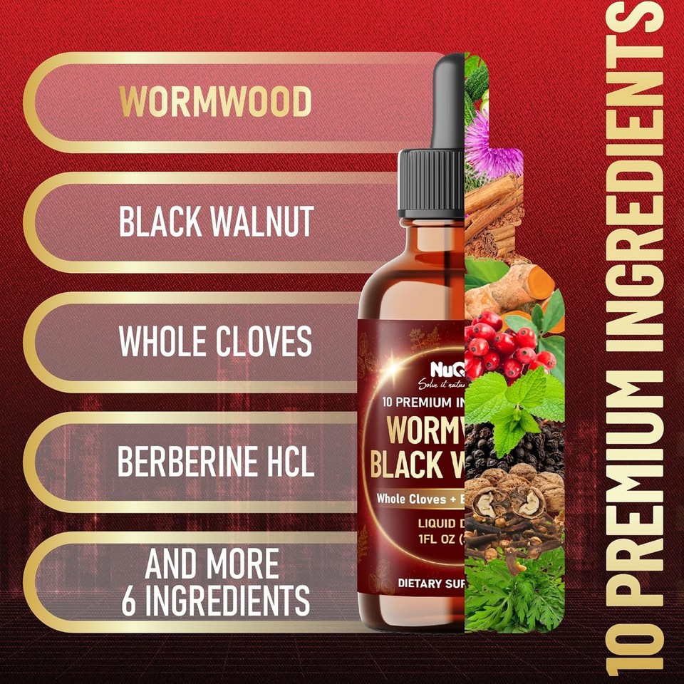 10in1 Parasite Cleanse Extract Wormwood Liquid Drops with Wormwood ...