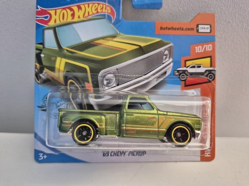 Hotwheels sth super treasure hunt 69 Chevy Pickup short Card Rare | eBay