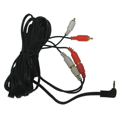 1/8 3.5mm to DUAL 2 RCA MALE PA DJ MIXER output input AUDIO CABLE CORD ...