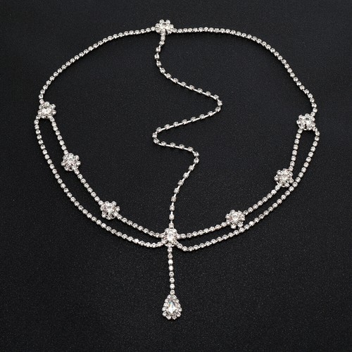 Women Fashion Metal Rhinestone Head Chain Jewelry Headband Head Piece