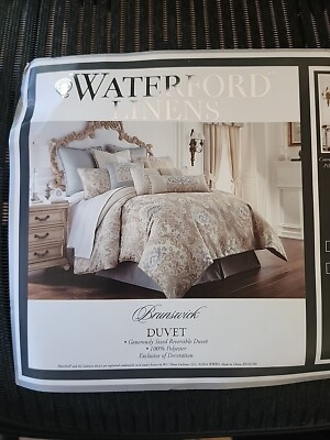 WATERFORD - LUXURY QUEEN DUVET COVER -BRUNSWICK- NEW - RARE | eBay