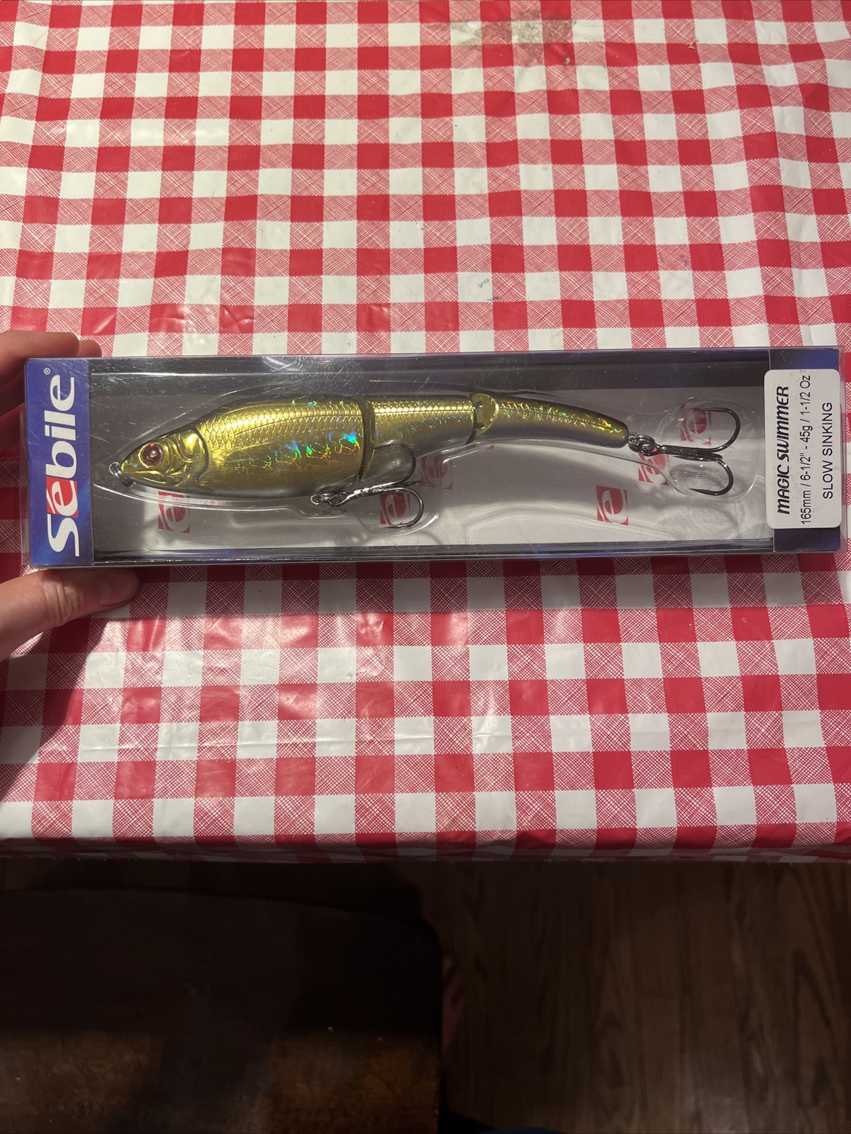 SEBILE Magic Swimmer 165 Slow Sinking 6 1/2” 1 1/2oz Swimbait OG Golden ...