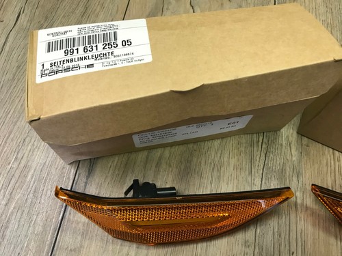 2012-2015 PORSCHE 911 NOS GENUINE AMBER MARKER LIGHTS 99163125505 S-A ...