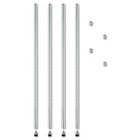 Alera SW59PO36SR 36" Stackable Posts for Wire Shelving - Silver (4/PK) New | eBay