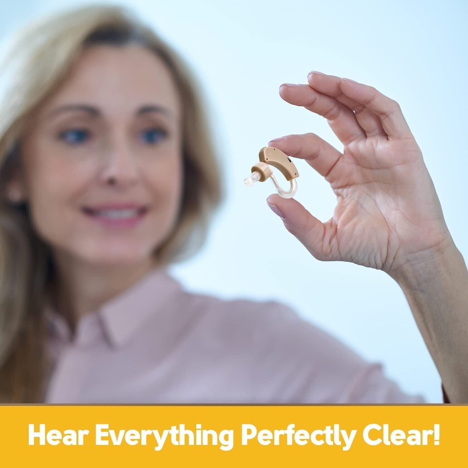 A Pair of Digital Hearing Aid Aids Kit Behind the Ear BTE Sound Voice ...
