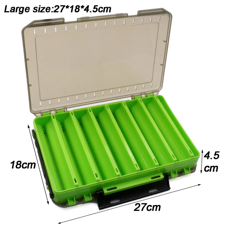 Extra Large Fishing Tackle Box Double Layer Bait Container Portable ...