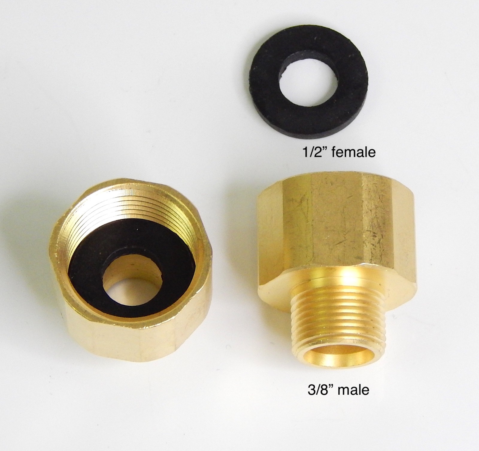 Shampoo Bowl Faucet Water Line Reducers Plumbing Parts 5/8" male - 1/2 ...