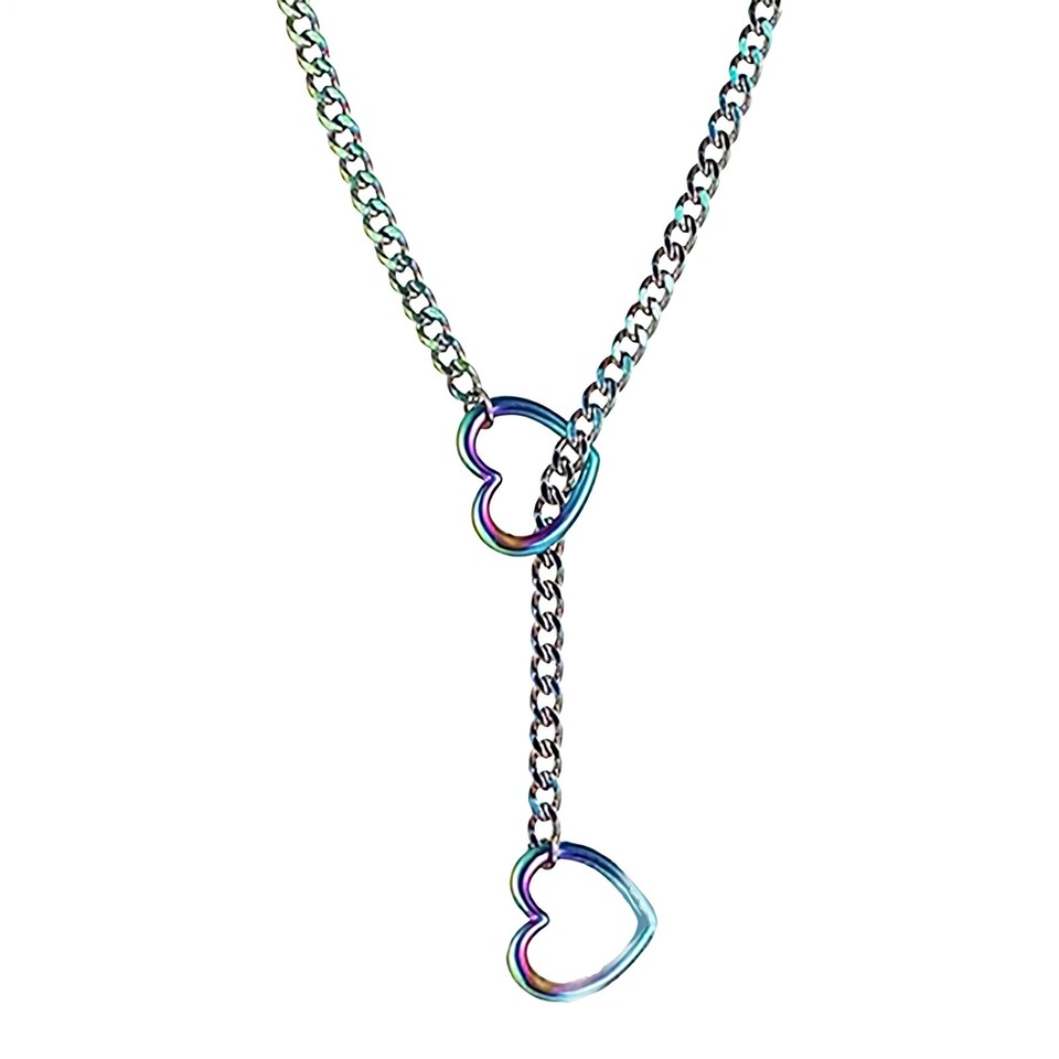 Punk Herz Anhänger Halskette Kette Halskette Liebe Halskette Kette ...