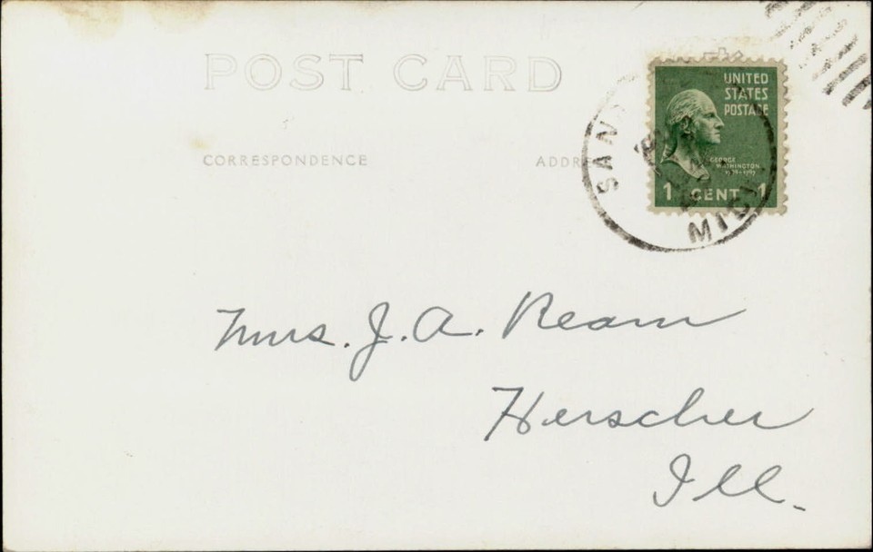 RPPC Cedar Springs MI Free Methodist Church bell tower 1940s real photo ...