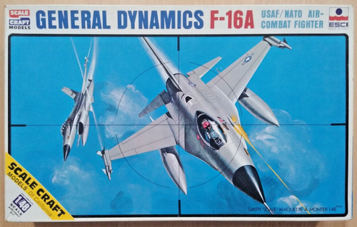 14-4010 ESCI-SCALE CRAFT 1:48 Scale F-16A FIGHTING FALCON Plastic Model ...