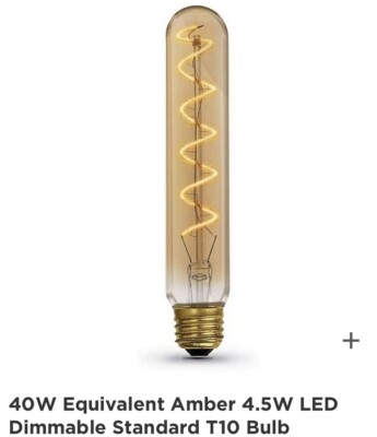 Vintage Light Bulb Style Amber Glass LED | eBay
