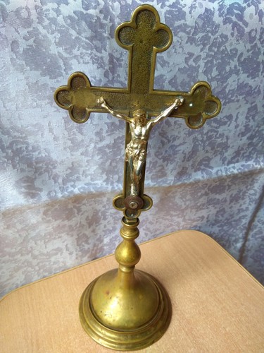 VINTAGE OLD RARE Antique Bronze Cross Reliquary Crucifix Sculpture | eBay
