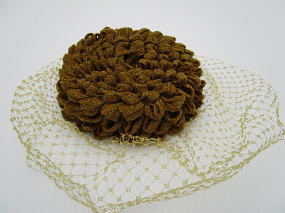 Vintage Miss Sally Victor Olive Green Pillbox Hat with Netting | eBay