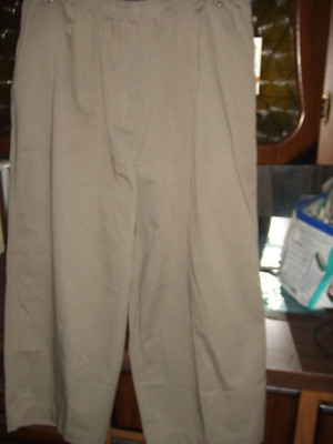 NEW-TAG-STUDIO WORKS-SLACKS-OLIVE GREEN COLOR-SIZE 16W-Stretch Waist ...