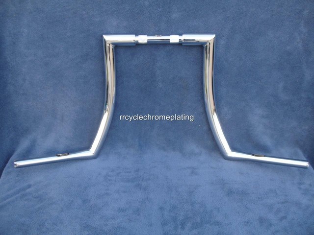 Chrome 16 Inch DNA Monster Ape Hanger Bars Wide Chubby 1-1/2" Harley ...