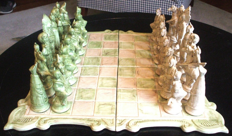 Vintage Chess Set - 1975 Sierra Native American Chess Set - Porcelain 💥 ...