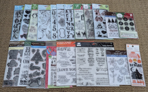 Lot of 20 Clear Stamp Sets Various Brands and Themes | eBay