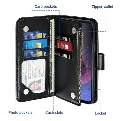 Asuwish Phone Case for Cricket Outlast U680AC Wallet Cell Cover with ...