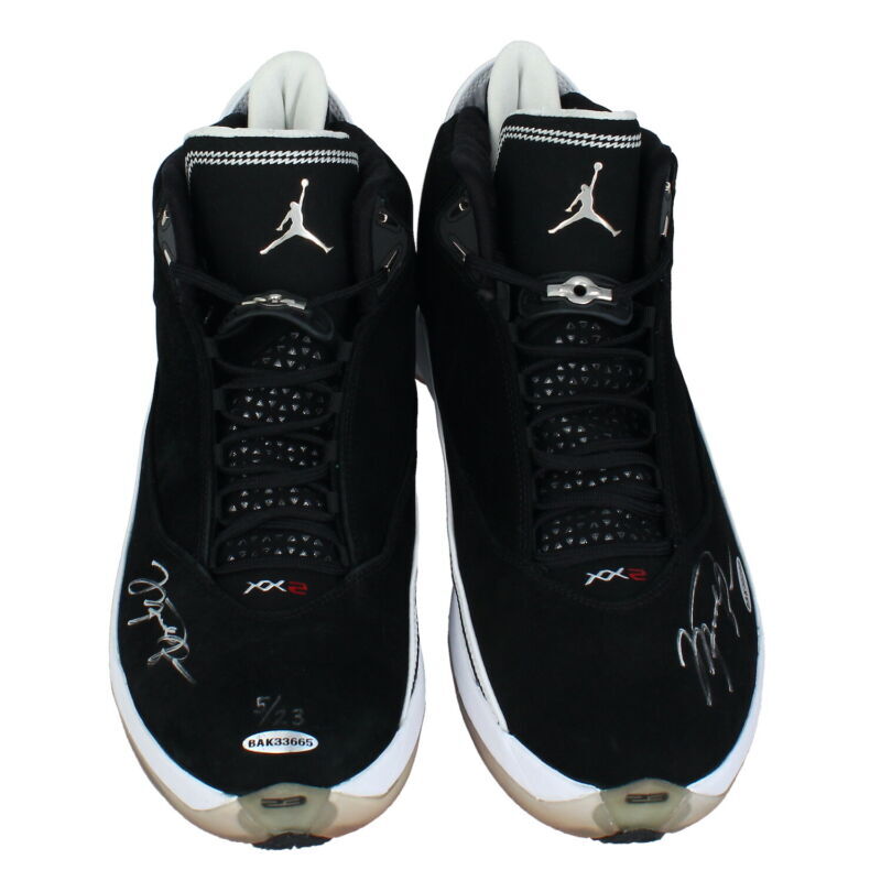 Michael Jordan Autographed Legacy Edition 1's and 22's Shoes UDA LE 5/ ...