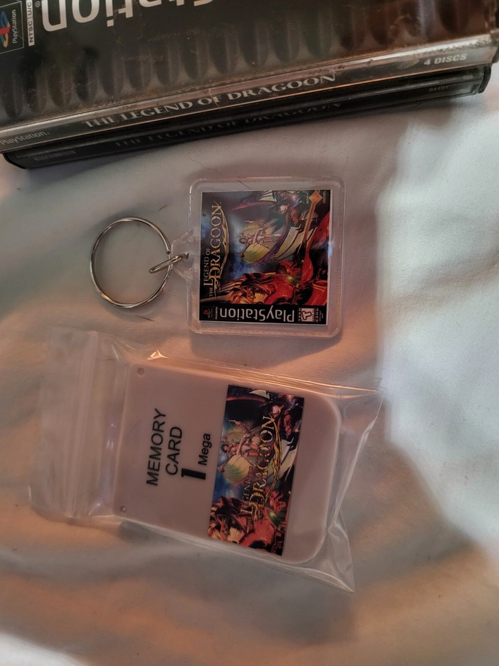 The Legend of Dragoon (Ps1) Collectors Set with Thermous, Keychain ...