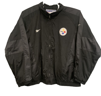 Vintage Reebok Pro Line Pittsburgh Steelers NFL Zipper Up Jacket Size ...