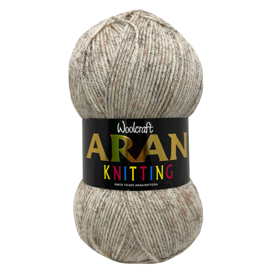 Aran Wool Woolcraft Aran 400g Knitting Yarn, 75% Acrylic & 25% Wool Mix ...