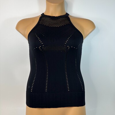 Athleta Black Breathable Seamless Net Halter Tank Womens XS | eBay