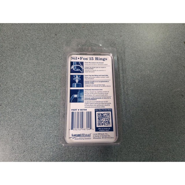 SIL FOS 15 Silver Rings 3/4" OD Qty. 25 Lucas Milhaupt #98704 Silfos ...
