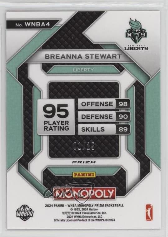 2024 Panini Prizm Monopoly WNBA Skills Question Mark /25 Breanna ...