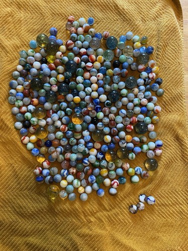 4 Pounds Plus - Vintage Glass Marbles Lot - Colorful Neat Yay! Marbles ...