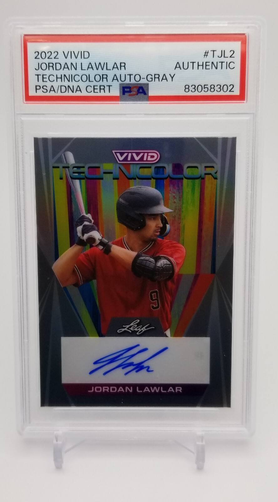 2022 Leaf Vivid TJL2 Jordan Lawler Technicolor Gray #/40 Auto Authentic ...