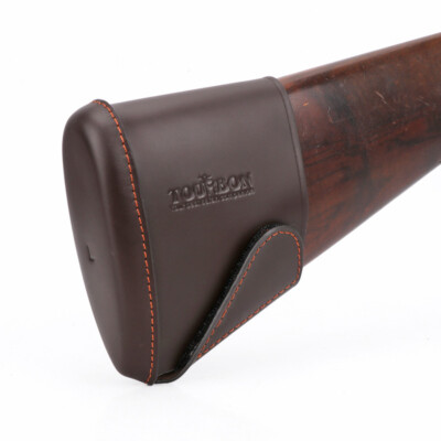 TOURBON Leather Rifle Recoil Pads Slip-on Shotgun Buttstock Protective ...