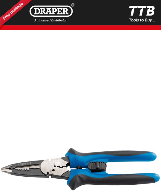 Draper 63258 23bnmf Multifunction Electricians Pliers Post for sale ...